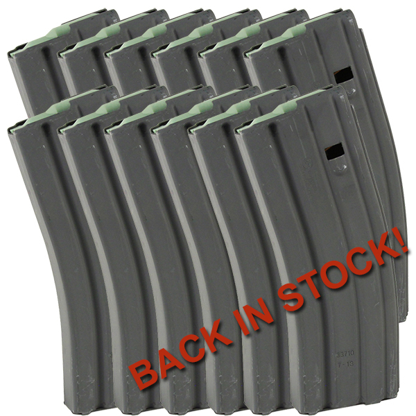OKAY Industries 30RD AR15 Magazine - GREY DFL - Green USGI Follower ...