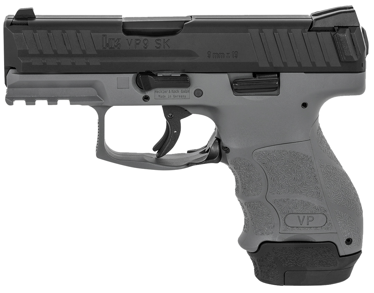 H&K VP9SK 9mm Striker Fired, Fixed Sights Grey - Top Gun Supply