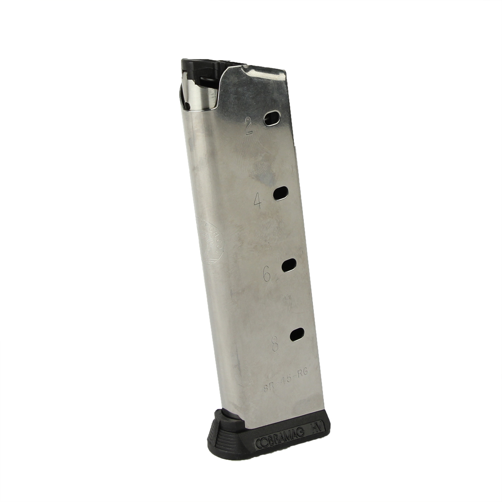 Cobra Mags .45 ACP 8 rd Magazine, Removable Base Pad, Government Length ...