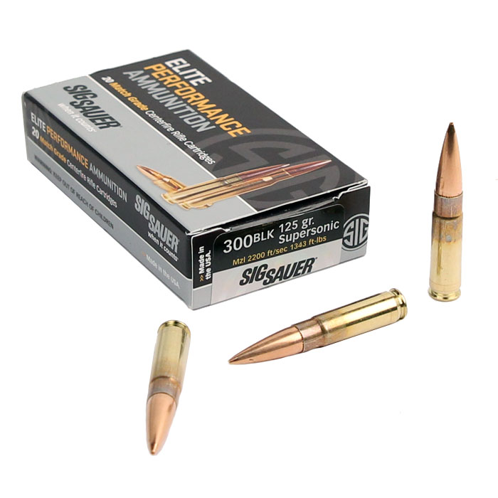 Sig Sauer 300 AAC Blackout 125 GR. Elite Match Grade OTM - 20RD - Top ...