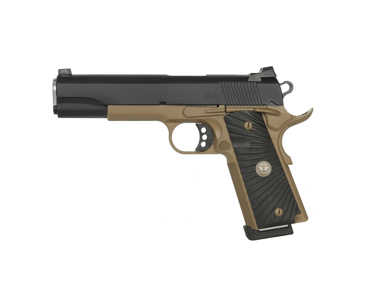 Wilson Combat CQB .45ACP Coyote Tan Frame/Black Slide - Top Gun Supply