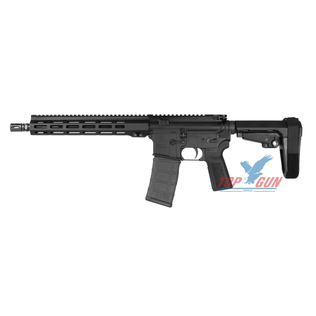 IWI ZION-15 Pistol, 12.5" 5.56NATO - BLACK - Top Gun Supply