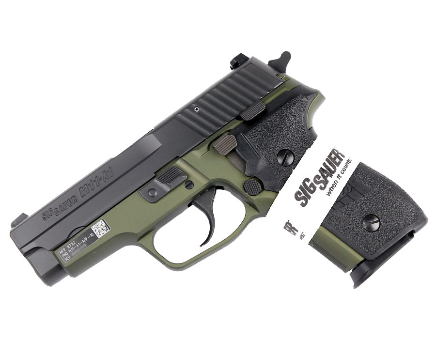 Sig Sauer M11-A1 Army Green 9mm, SigLite Night Sights, DA/SA - Top Gun Supply