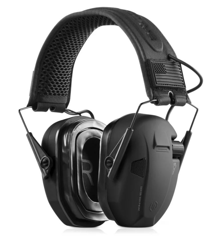 SAVIOR APOLLO ELECTRONIC EAR PROTECTION EARMUFFS - Black - Top Gun Supply
