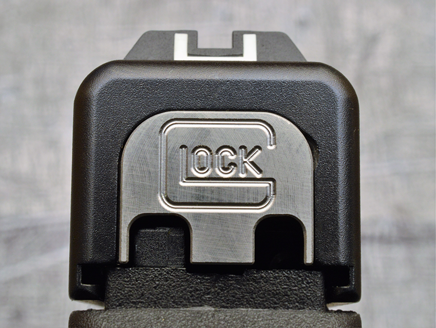 Milspin Custom Back Plate - Glock Logo - Standard Glock - Stainless ...