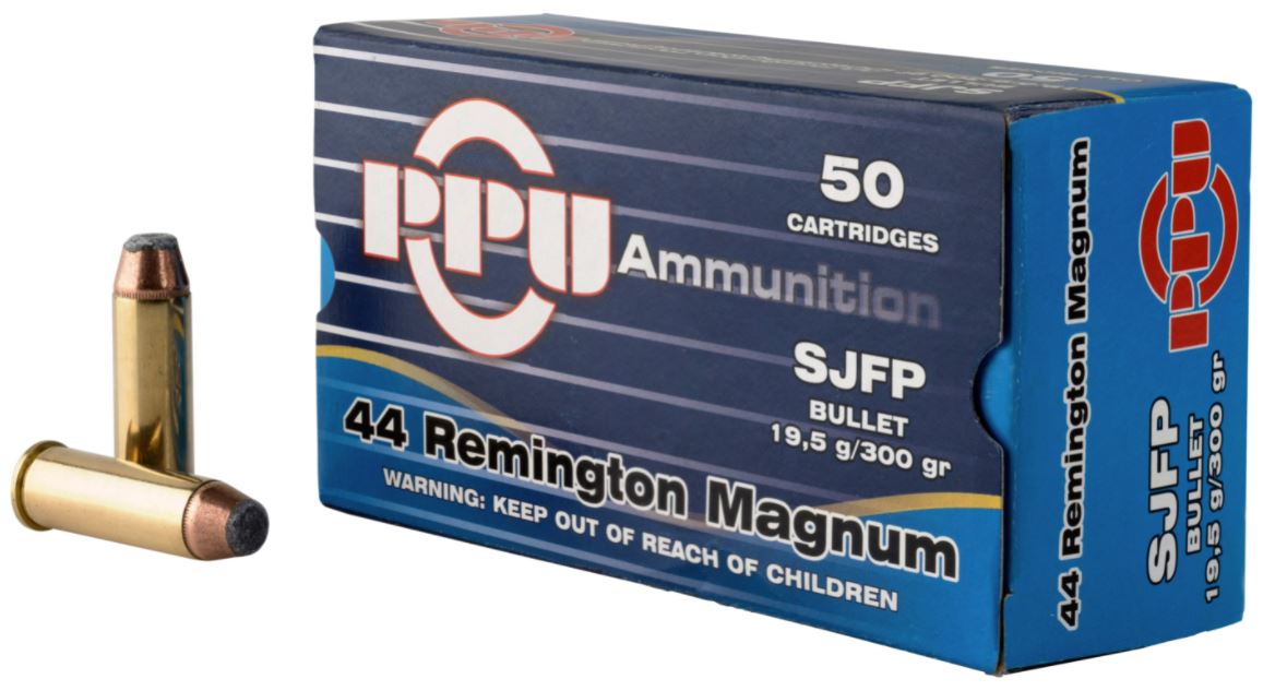PPU .44 Magnum 300 GR. SJFP - 50RD - Top Gun Supply